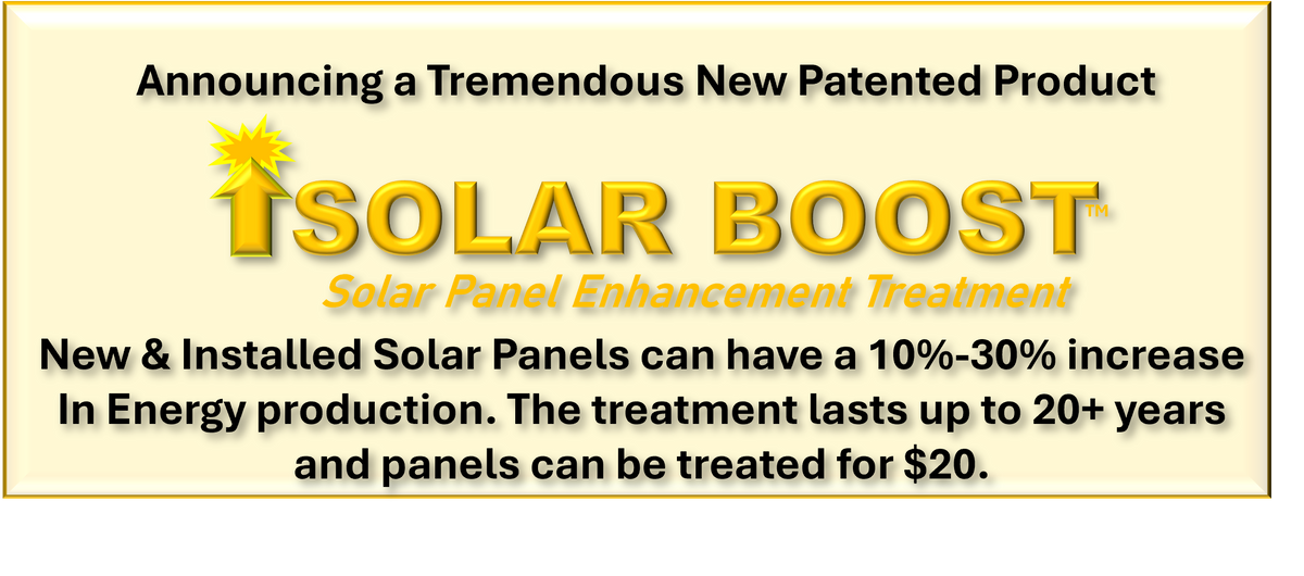 SOLAR BOOST Solar Panel Enhancement Treatment – Total Solar Technologies